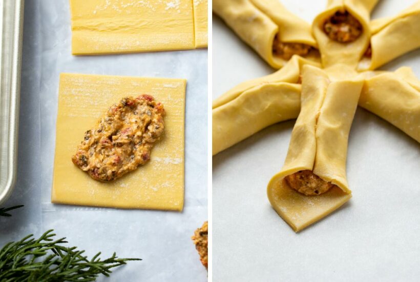 Pesto & Goat Cheese Snowflake Pastry - The Recipe Well