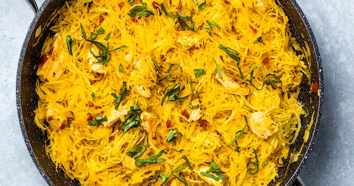 Sun-Dried Tomato Spaghetti Squash with Chicken - The Recipe Well