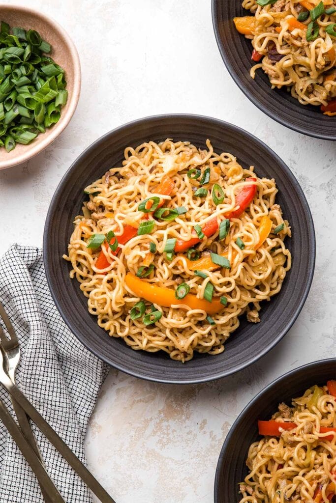 Instant Pot Chicken Ramen Stir Fry {30-minute meal!}