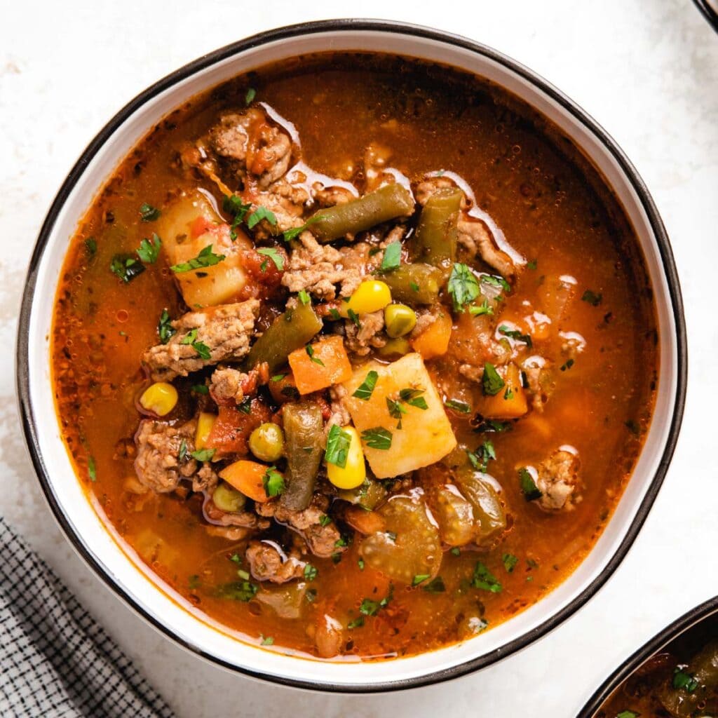 Instant Pot Hamburger Soup {easy & budget friendly!}