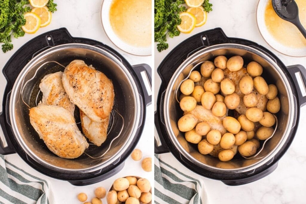 Lemon Garlic Instant Pot Chicken and Potatoes - The Recipe Well